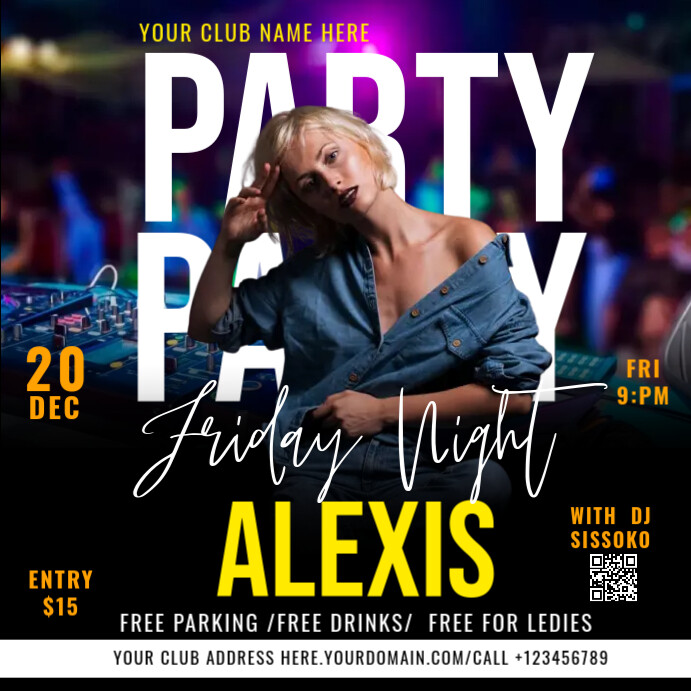 PARTY SQUARE.E Template | PosterMyWall
