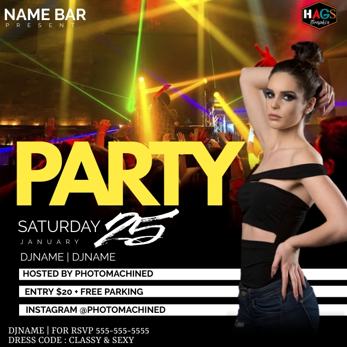 Copy of PARTY SQUARE.E | PosterMyWall