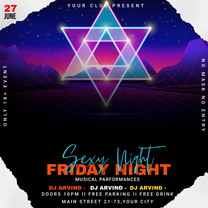 PARTY SQUARE.E Template | PosterMyWall