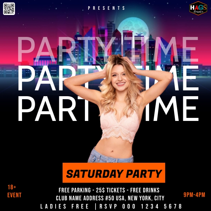 Copy of PARTY SQUARE.E | PosterMyWall