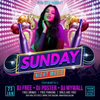 Party Sunday Music Flyer / Poster Template | PosterMyWall