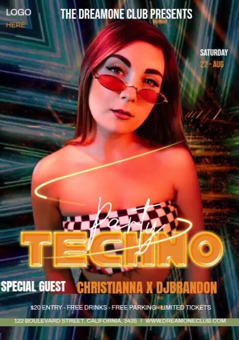 Party Techno Video Ads Templat | PosterMyWall