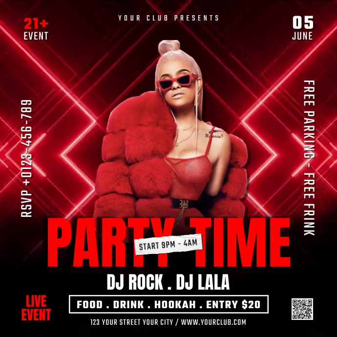 Party Time Template | PosterMyWall