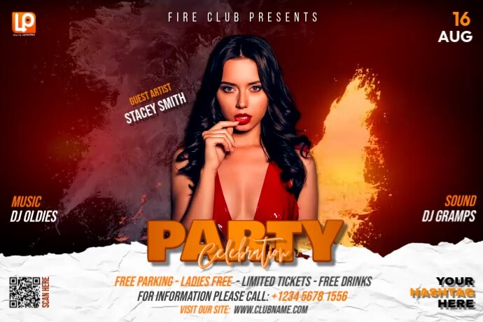 Copy of Party Video Fire Banner | PosterMyWall
