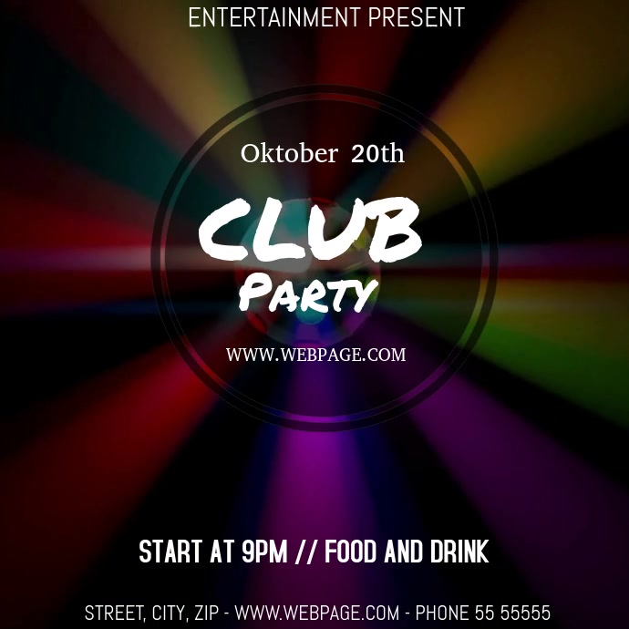 Party video flyer template | PosterMyWall
