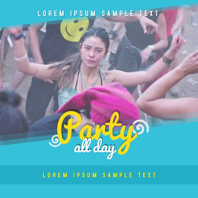 Party Video Template ( All Texts Editable ) | PosterMyWall