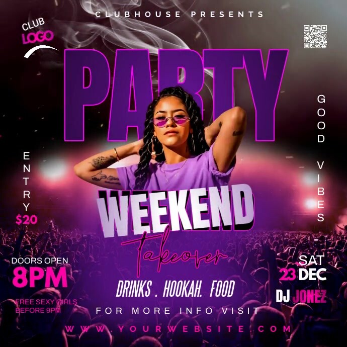 Plantilla de PARTY WEEKEND POSTER TEMPLATE | PosterMyWall