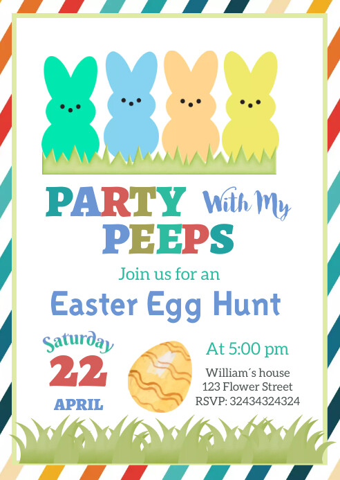 Plantilla de Party with My Peeps invitation | PosterMyWall