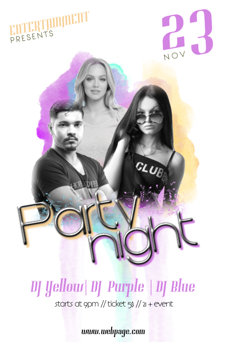 Party Flyer Template with three photos | PosterMyWall