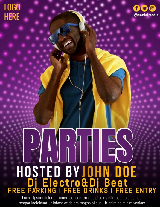 Party Yellow Design Template | PosterMyWall