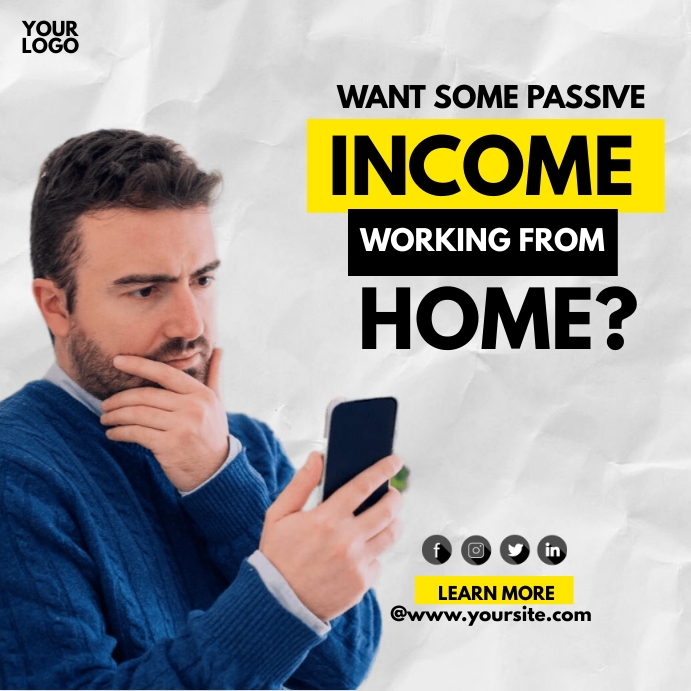 Passive income Template | PosterMyWall