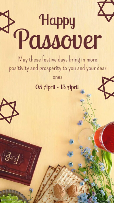 Passover, happy passover Instagram story. Template | PosterMyWall