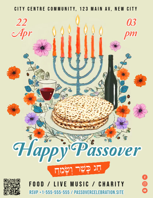 Copy of Passover Celebration Flyer | PosterMyWall