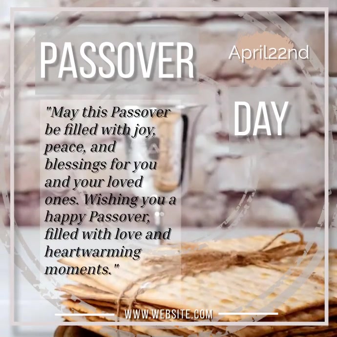 PASSOVER DAY TEMPLATE | PosterMyWall
