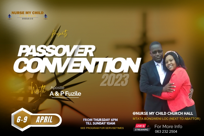 PASSOVER POSTER Template | PosterMyWall