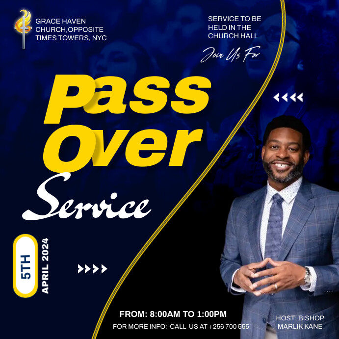 Passover service church flyer template | PosterMyWall