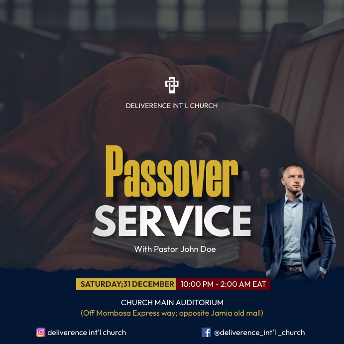 Passover service Template | PosterMyWall