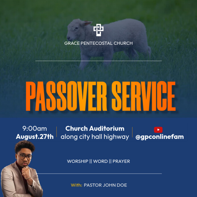 Passover Service Template Postermywall