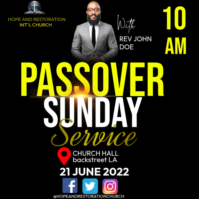 passover service Template | PosterMyWall
