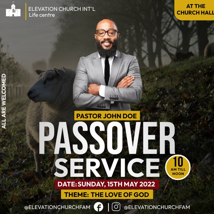 Passover service Template | PosterMyWall