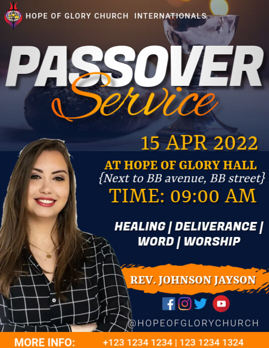 Passover Service Template | PosterMyWall