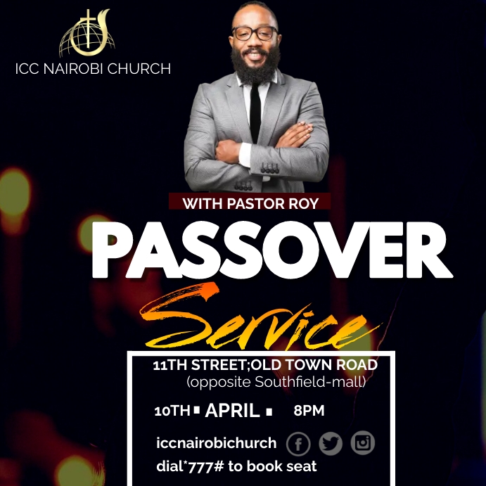 passover service Template | PosterMyWall