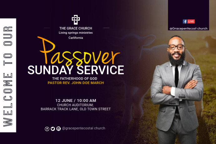 passover service Template | PosterMyWall