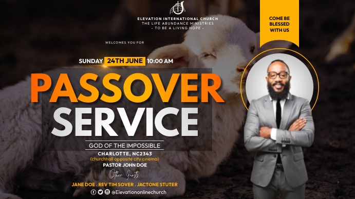 Passover service Template | PosterMyWall