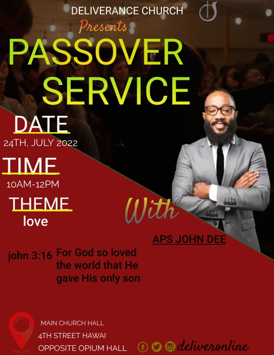 passover service Template | PosterMyWall