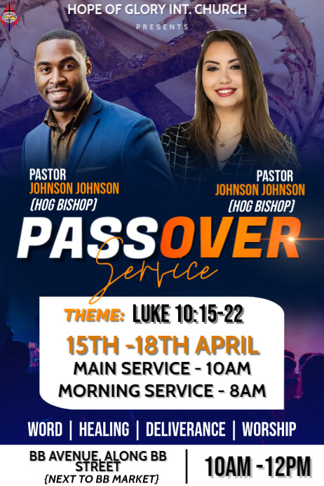 Passover Service Template | PosterMyWall