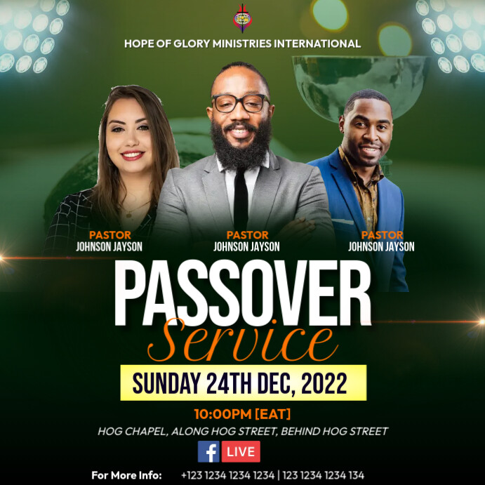 Passover Service Template Postermywall