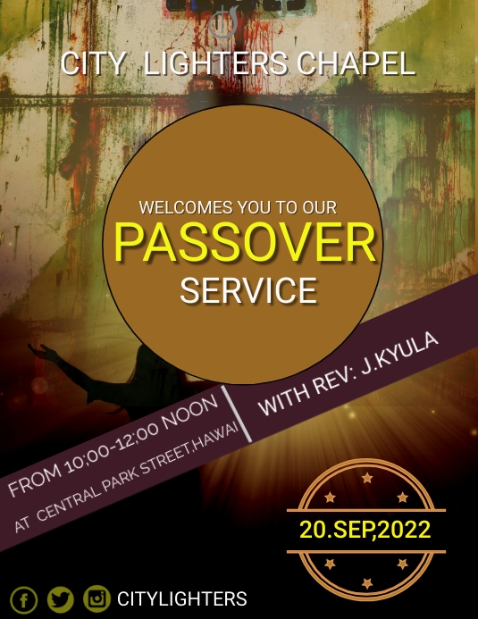 passover service Template | PosterMyWall
