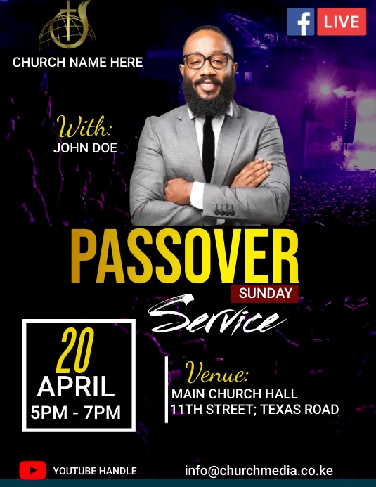 Passover Service Template Postermywall