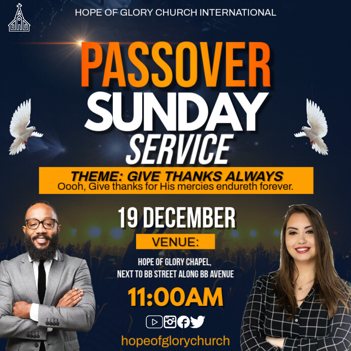 Passover Service Template Postermywall