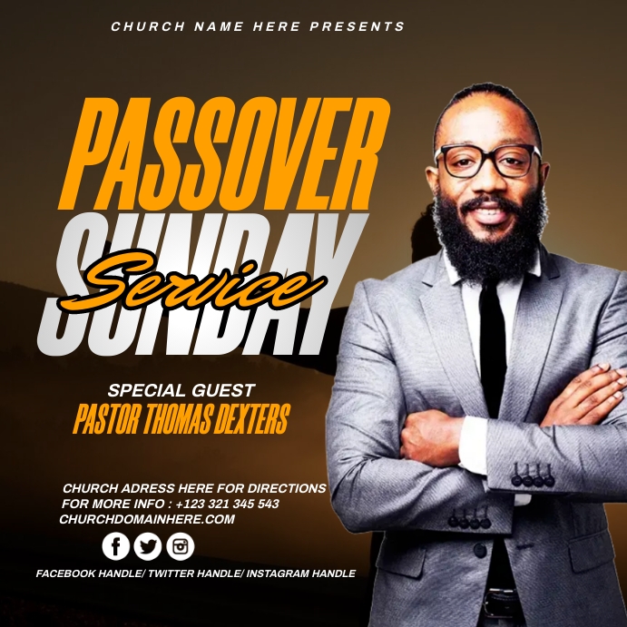 passover service Template | PosterMyWall