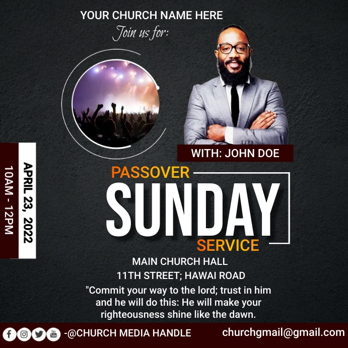 Passover Service Template Postermywall
