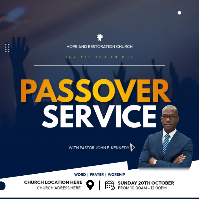 Plantilla de Passover service | PosterMyWall