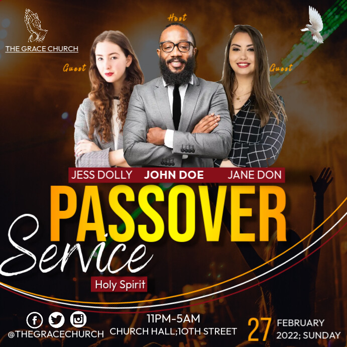 passover service Template | PosterMyWall