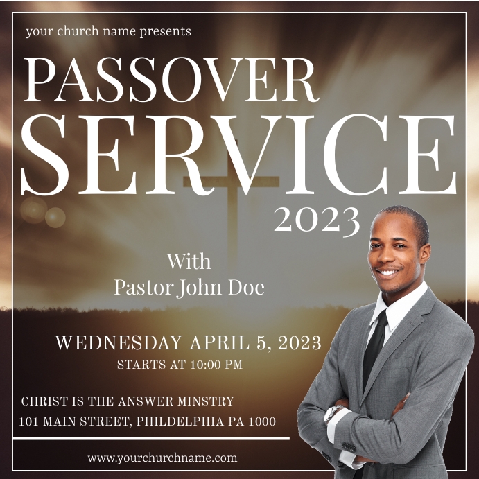 passover service flyer Template | PosterMyWall