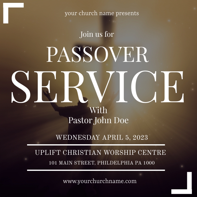 Passover Service Flyer Template Postermywall