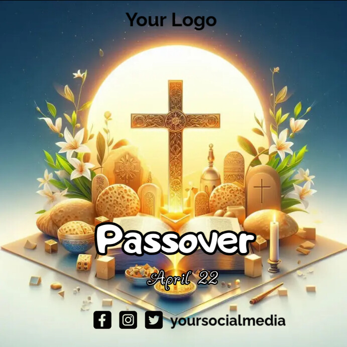 Passover Social media post template | PosterMyWall