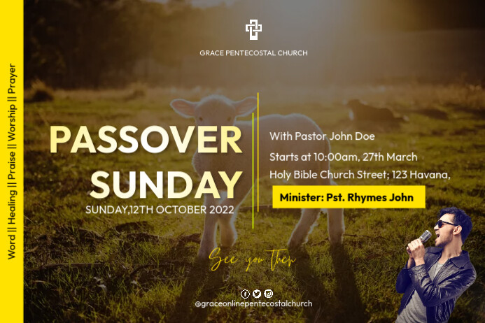 Passover sunday Template | PosterMyWall