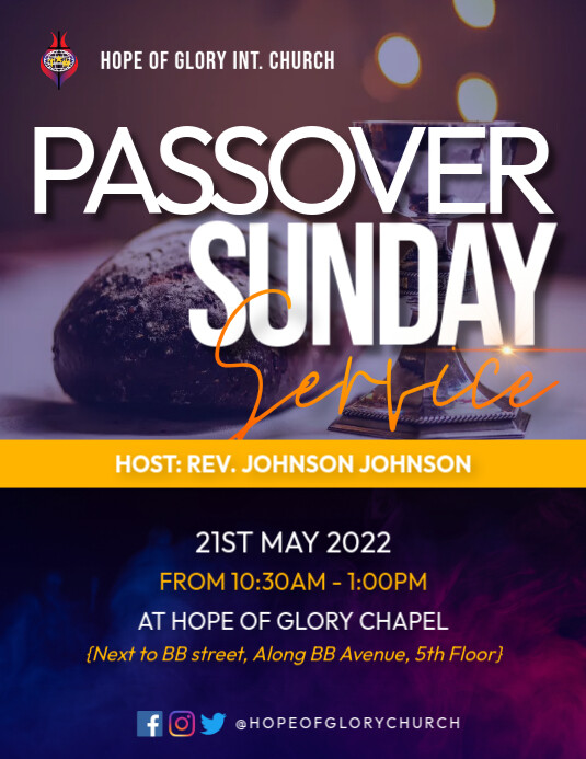Copy of Passover Sunday | PosterMyWall