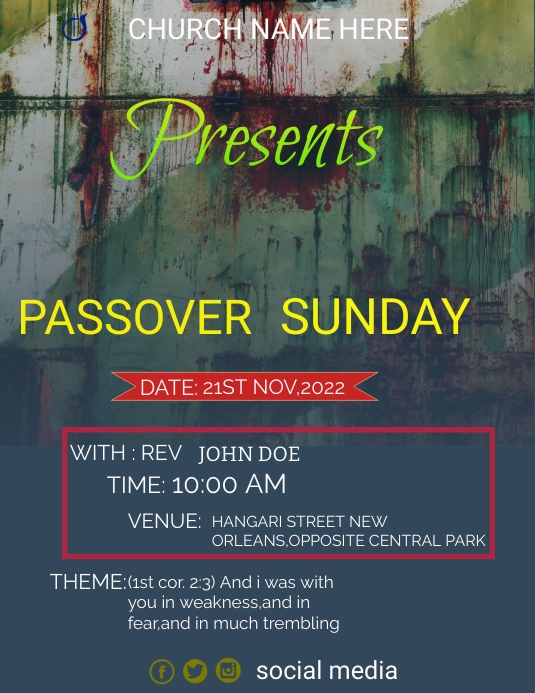 Copy of passover sunday | PosterMyWall