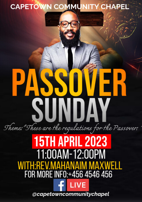 Passover Sunday flyer template | PosterMyWall