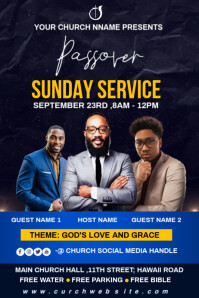 passover sunday service flyer Template | PosterMyWall