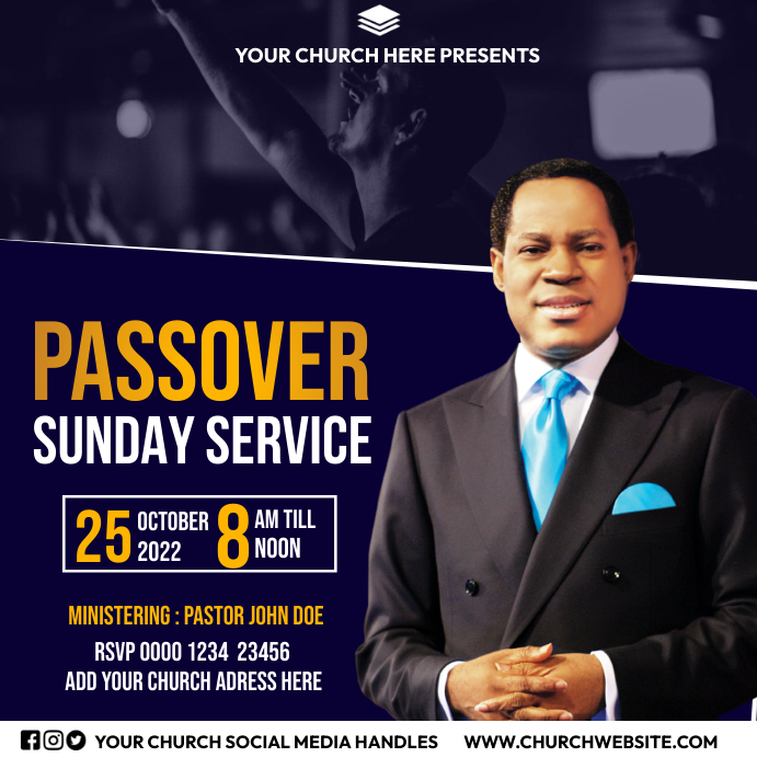passover sunday service Template | PosterMyWall