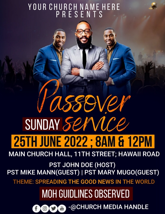 passover sunday service Template | PosterMyWall