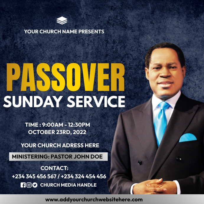 passover sunday service Template | PosterMyWall