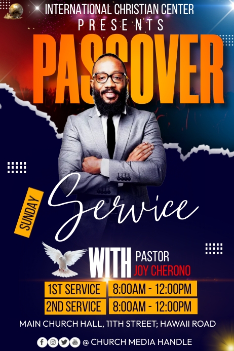 passover sunday service Template | PosterMyWall